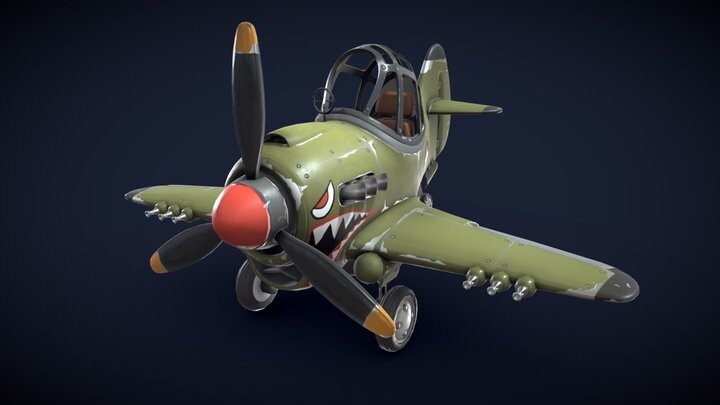 ArtStation - Stylized Air Plane Fighter