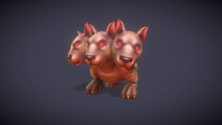 ArtStation - Cute Cerberus (game asset)