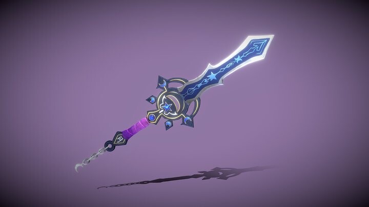 ArtStation - Lunar Blade - Stylized Weapon