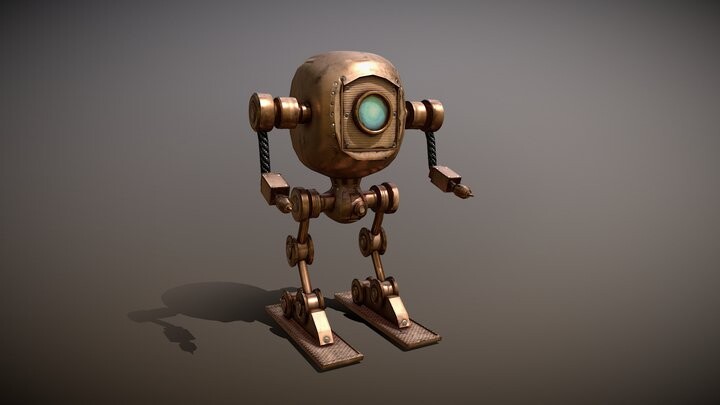 ArtStation - Steampunk Robot2 (rigged)