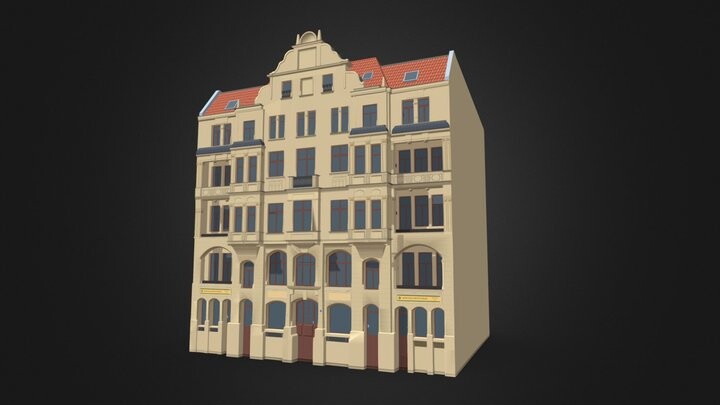 ArtStation - low poly building 3d model