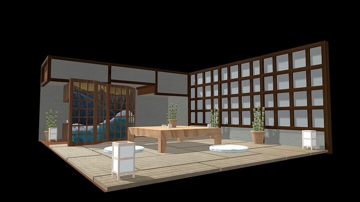 ArtStation - Japanese Tatami Room interior