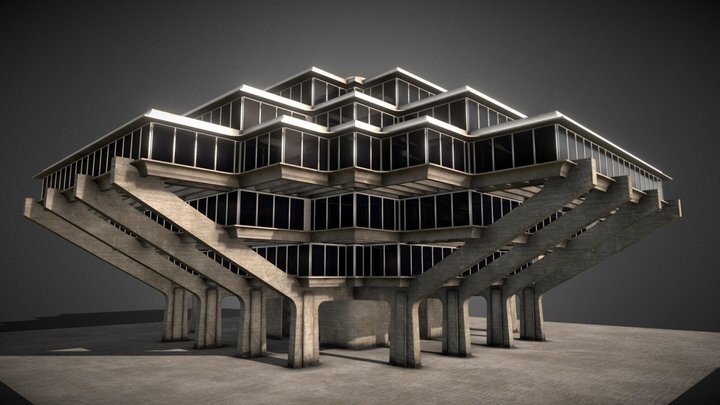 ArtStation - Brutalism | Geisel Library