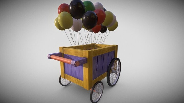 ArtStation - Stylized Baloon Cart