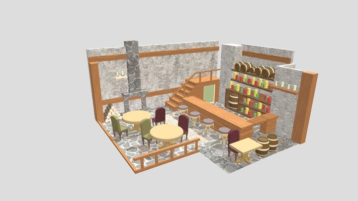 ArtStation - 3DAC -- 3D environment and props, Tavern model