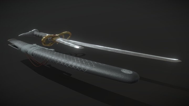 ArtStation - Royal Tengu Wakizashi