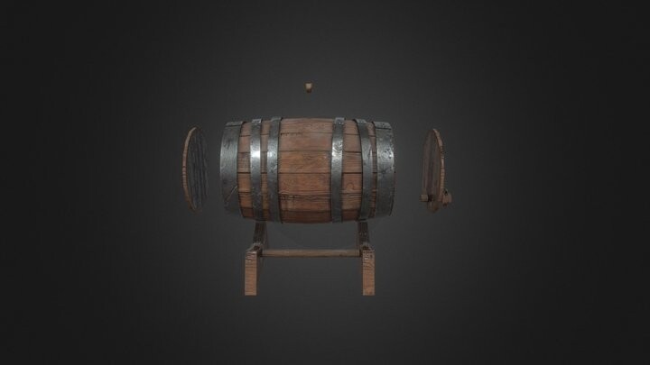 ArtStation - Pirate Wooden Barrel