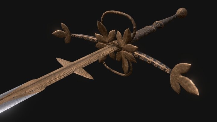 ArtStation - Old golden Zweihander