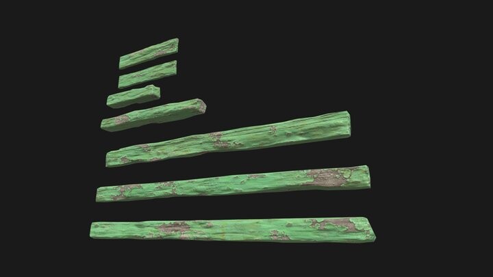 ArtStation - Low Poly Wooden Planks & Beam Kit