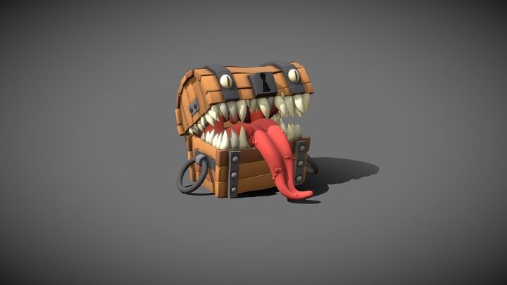 ArtStation - Mimic Chest - 3D Stylized Model
