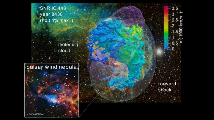 ArtStation - Ejecta distribution in the SNR IC 443