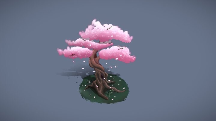 ArtStation - Sakura Tree (2.5 D)
