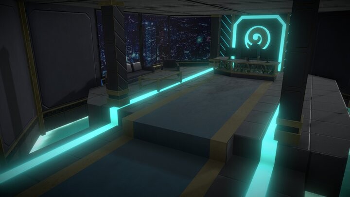 ArtStation - Cyberpunk office - 3D Environment