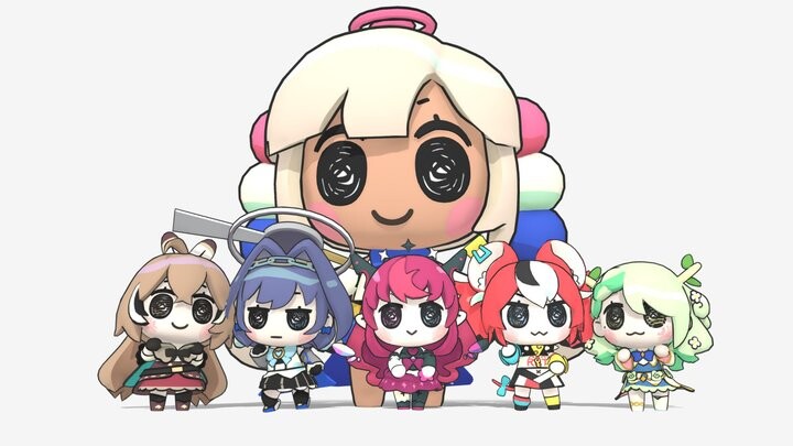 ArtStation - Hololive Promise Chibi 3D Models