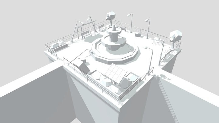 ArtStation - Level Design Layout: Sub Level Rooftop Garden