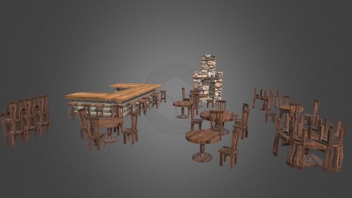 ArtStation - Tavern Scene Staged