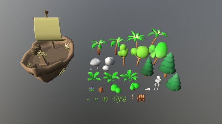 ArtStation - Low poly game props