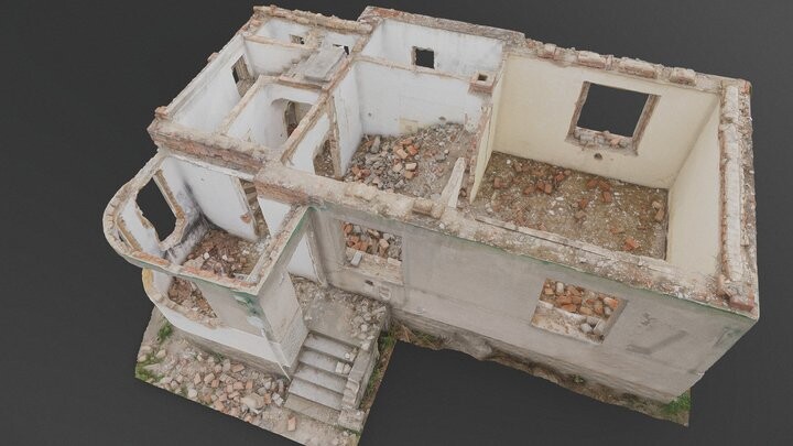 ArtStation - Demolished house ruin