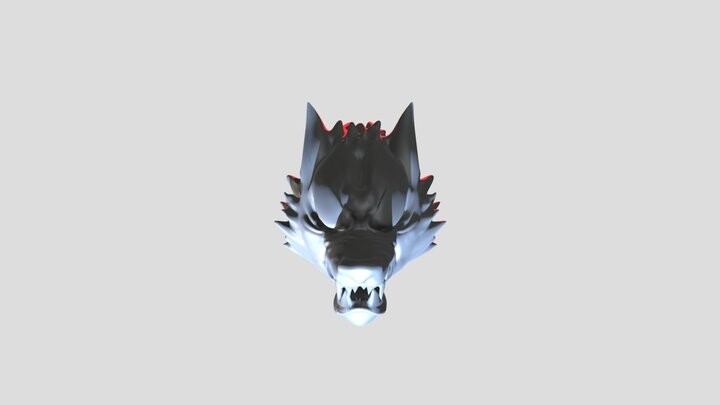 ArtStation - 3D- Snarling Wolf Head