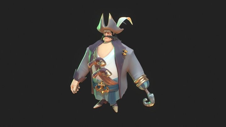 ArtStation - Edward Thatch - Blackbeard Stylized