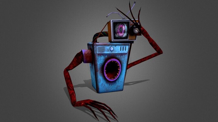 ArtStation - Stylized Washing Machine Monster
