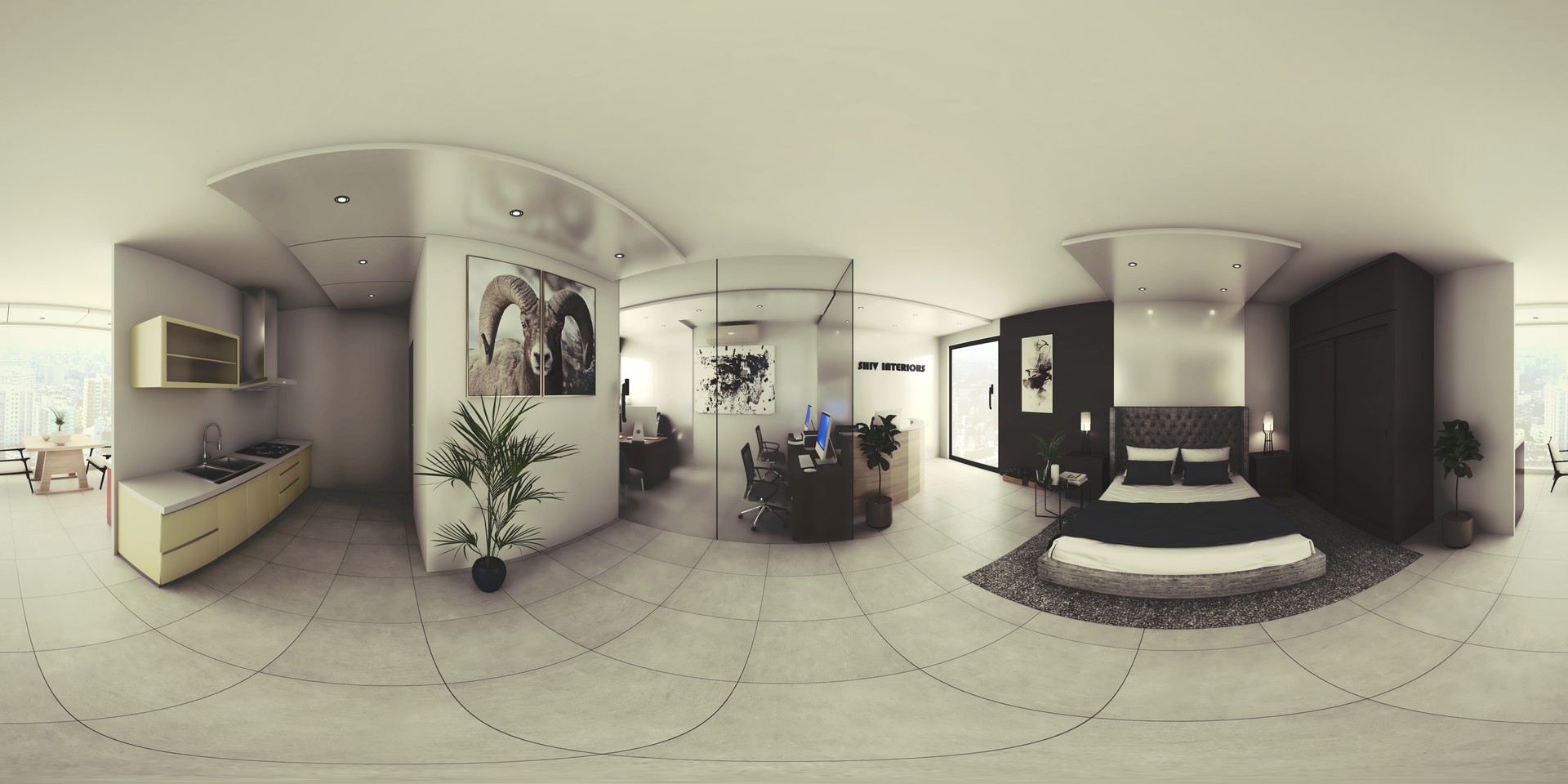 ArtStation - 360 degree INTERIOR SHOWROOM by UDAY GOWDA