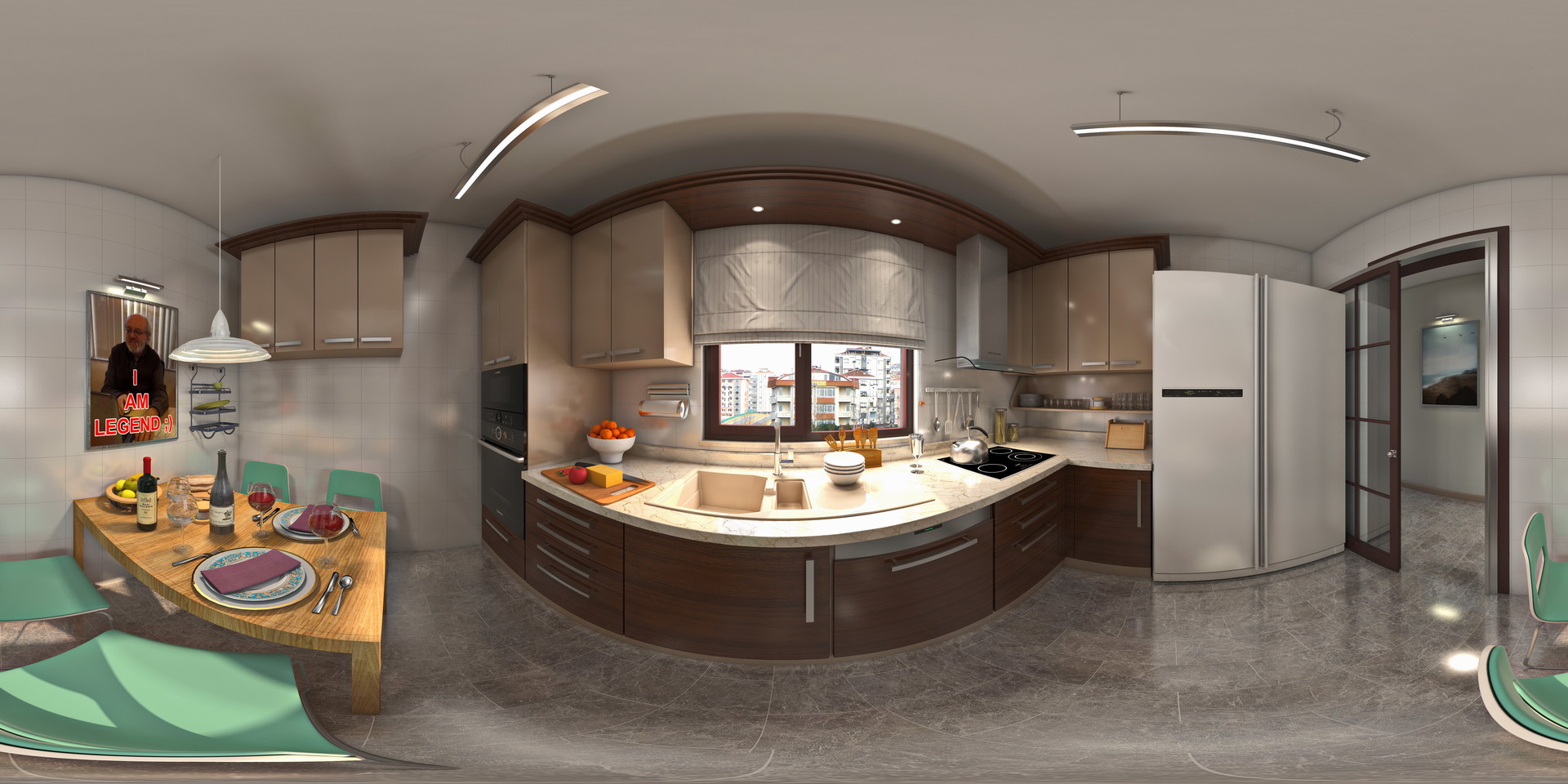 ArtStation - 360 Interior Render for Kitchen Design at Istanbul / TURKEY