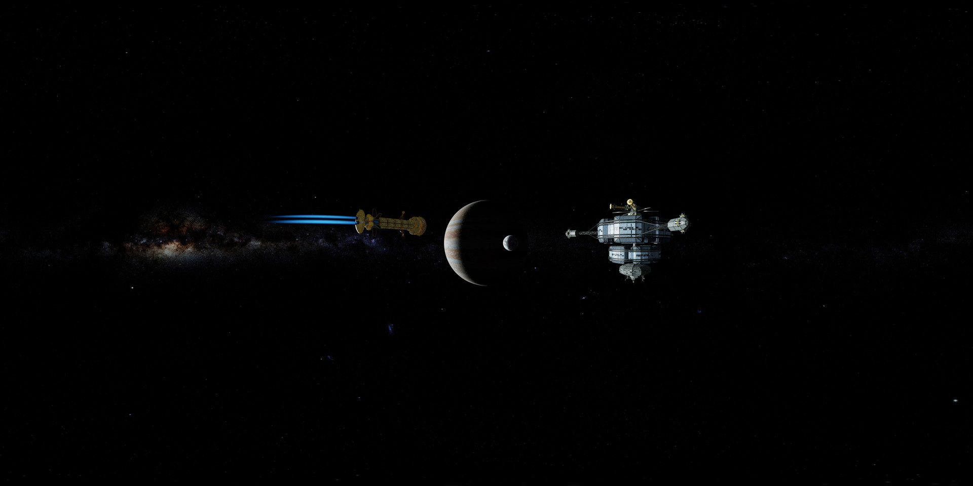 ArtStation - Deep Space Station in Jupiter Orbit