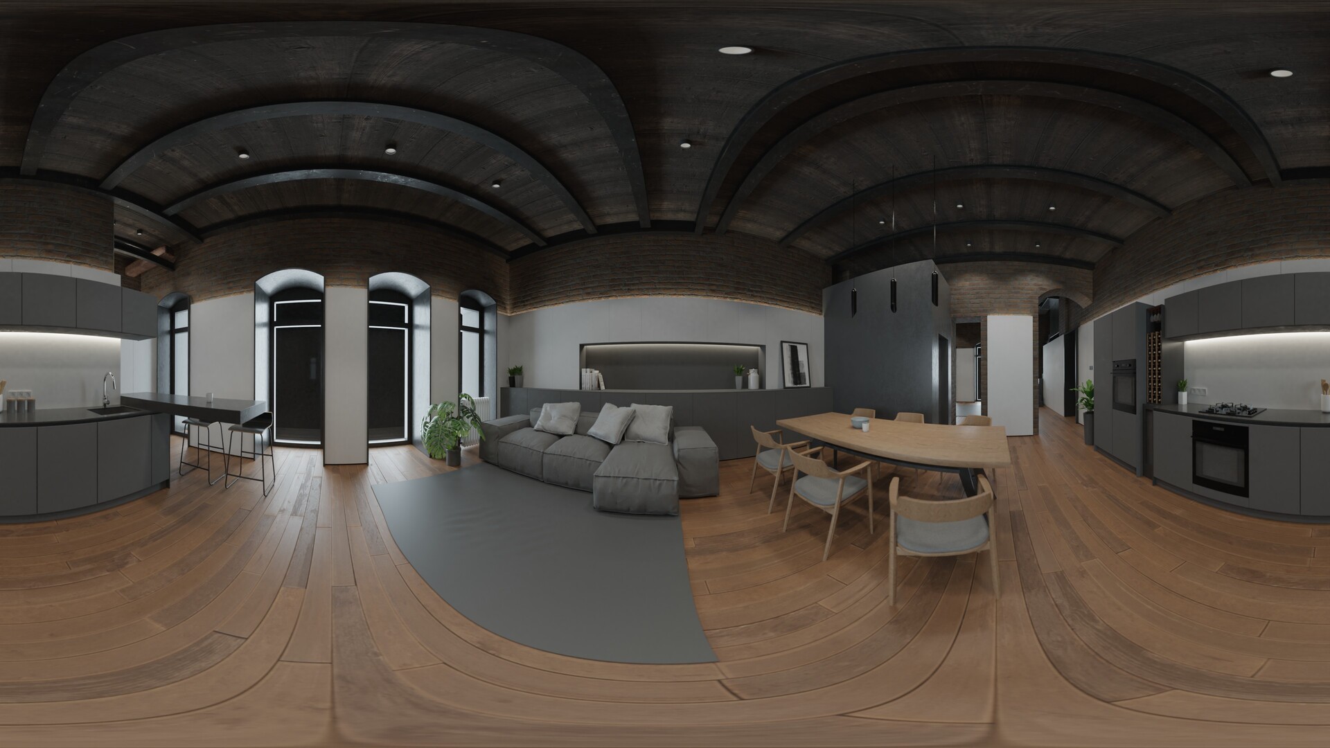 ArtStation - Interior panoramic equirectangular Render