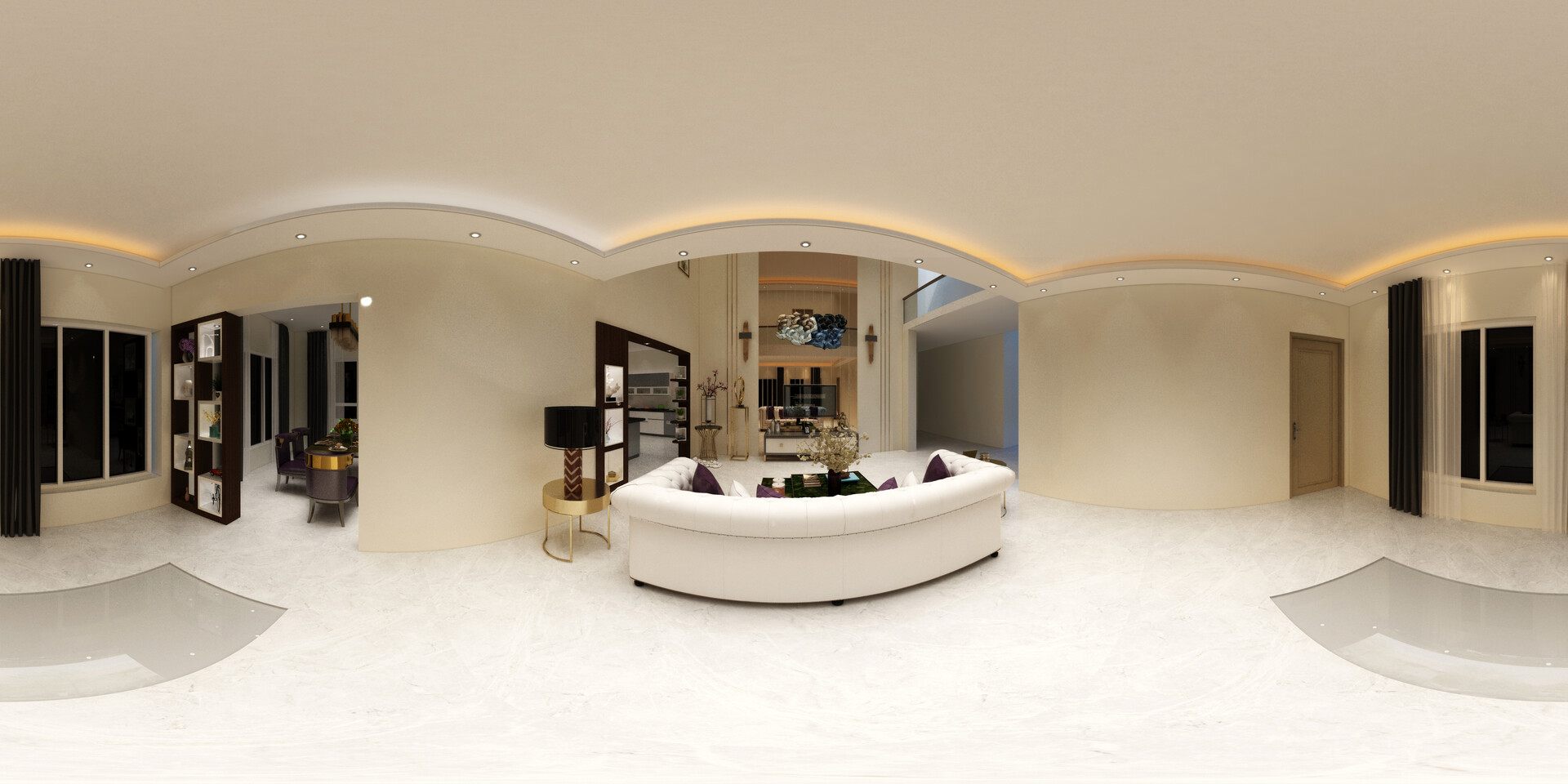 ArtStation - interior design 360 view Hall