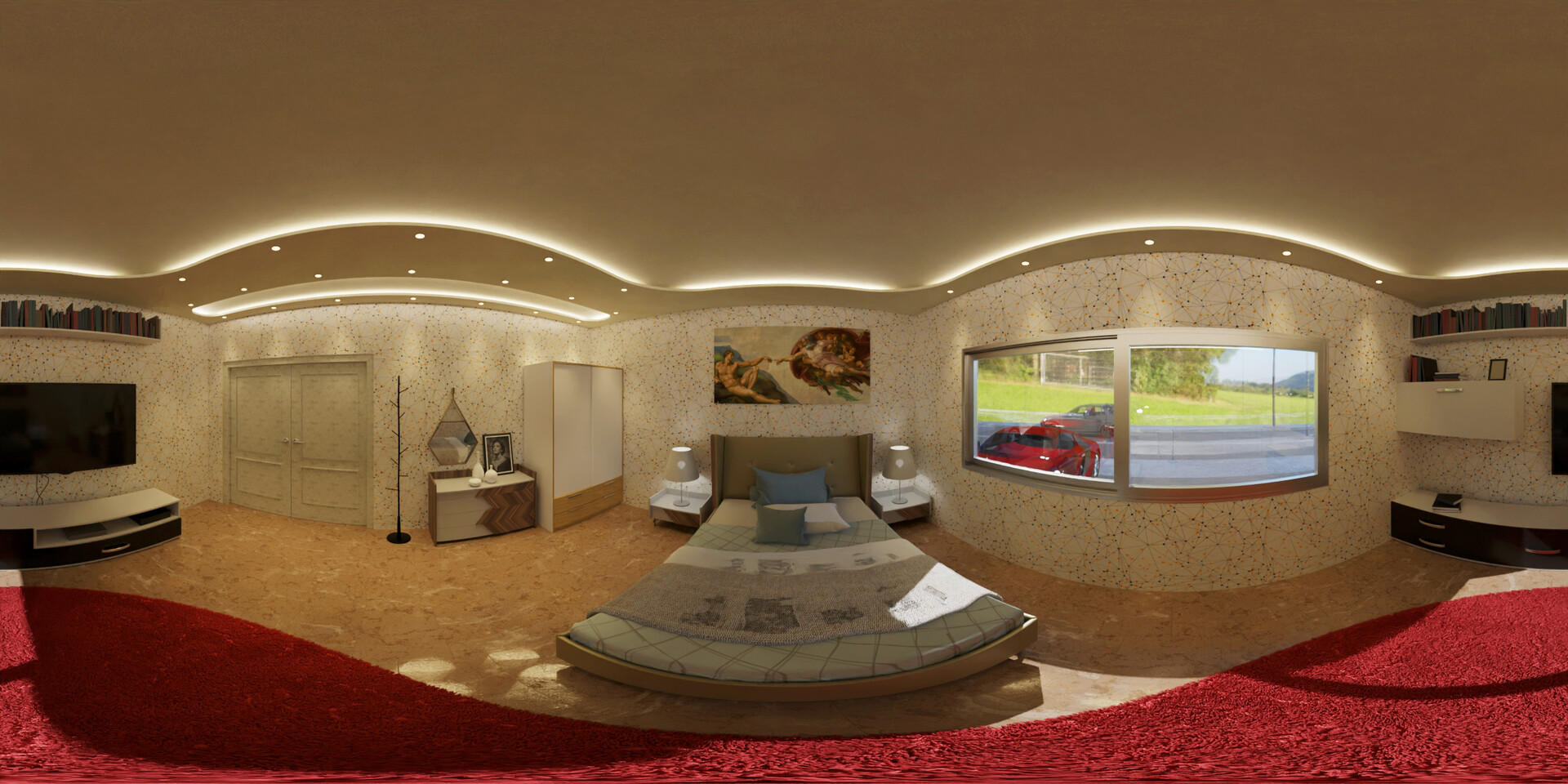 ArtStation - 360 Render Bedroom