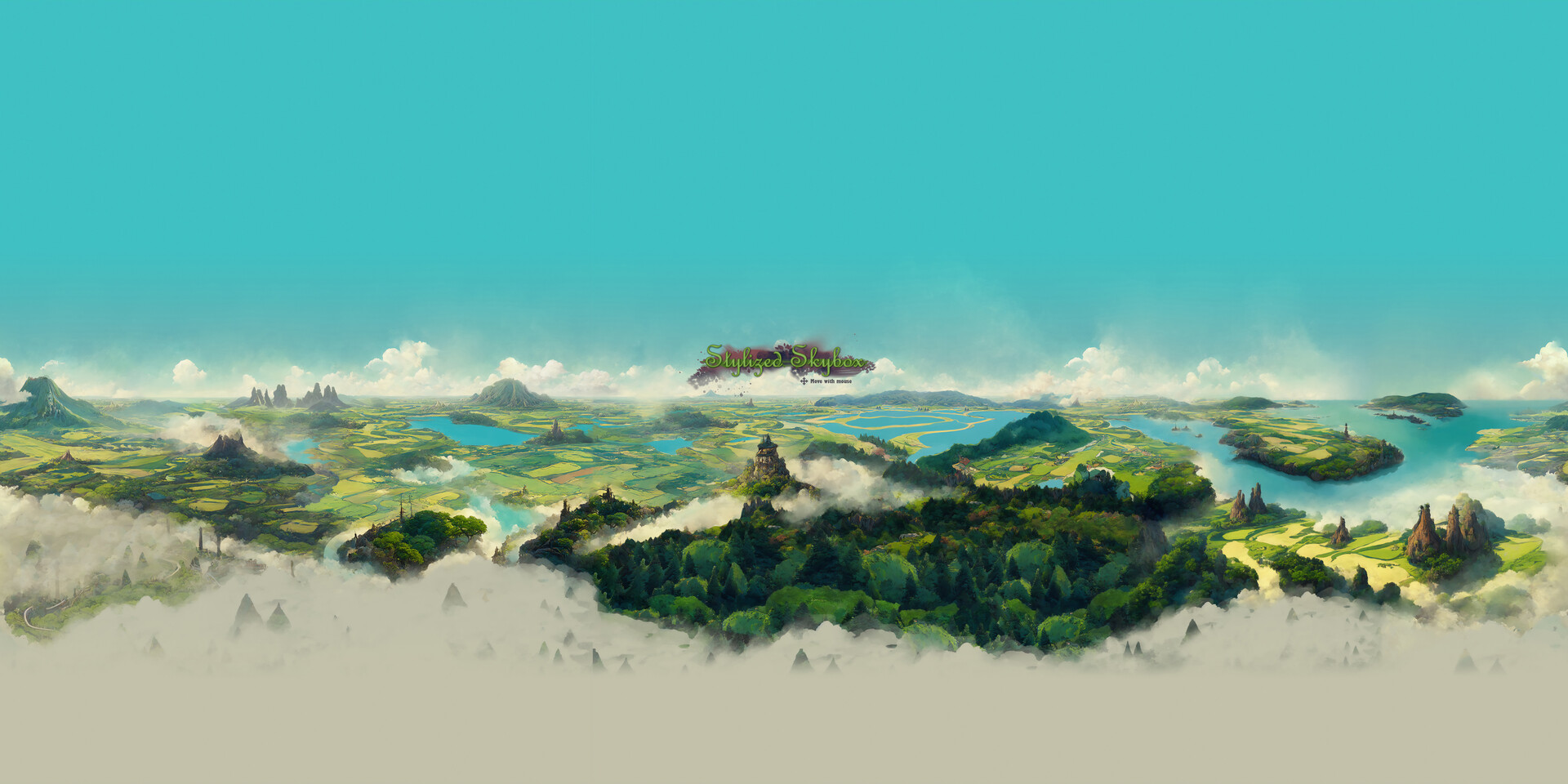 ArtStation - 360: Stylized skybox