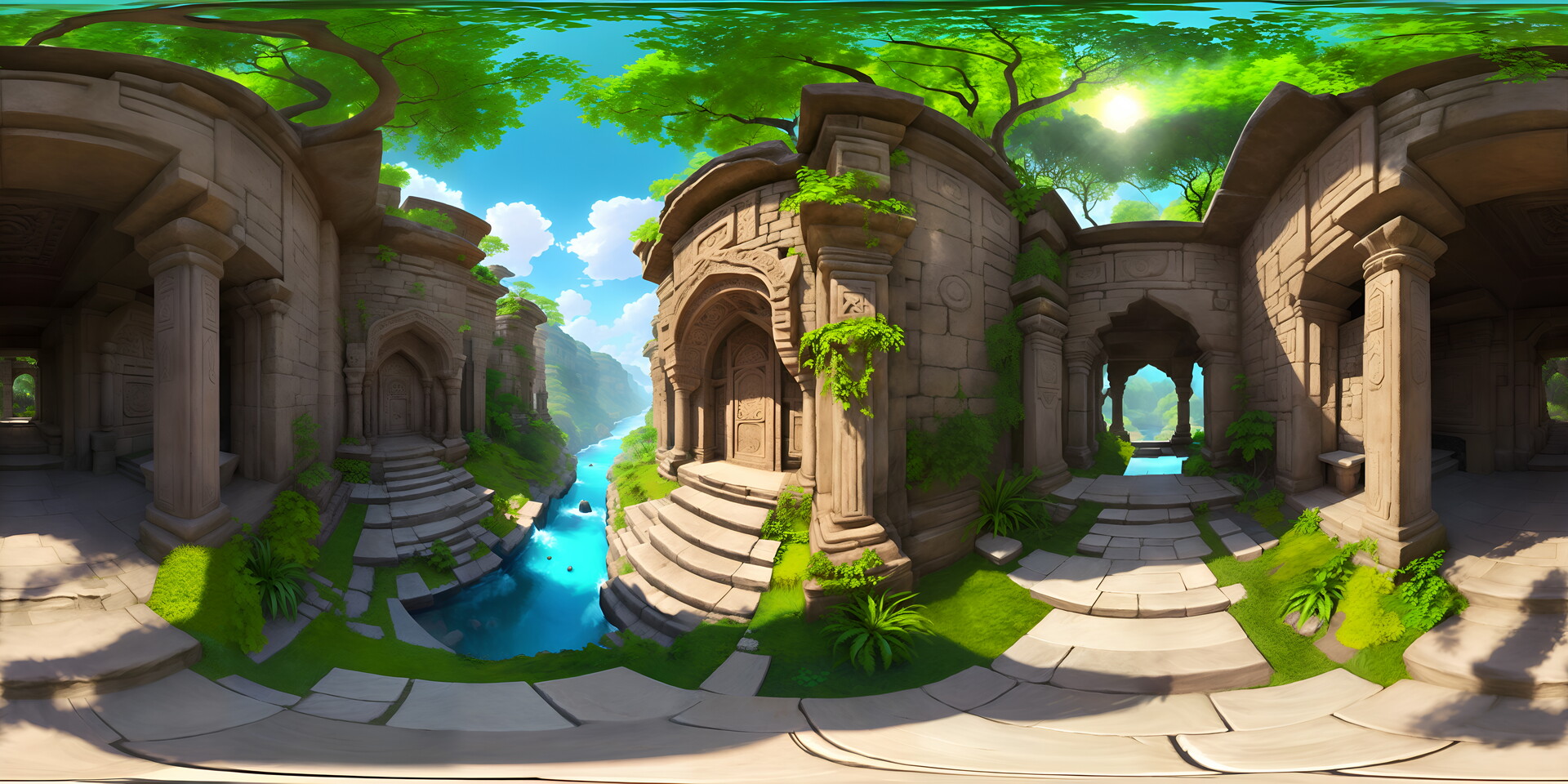 ArtStation - 360 panorama /01 and 02 /Temple