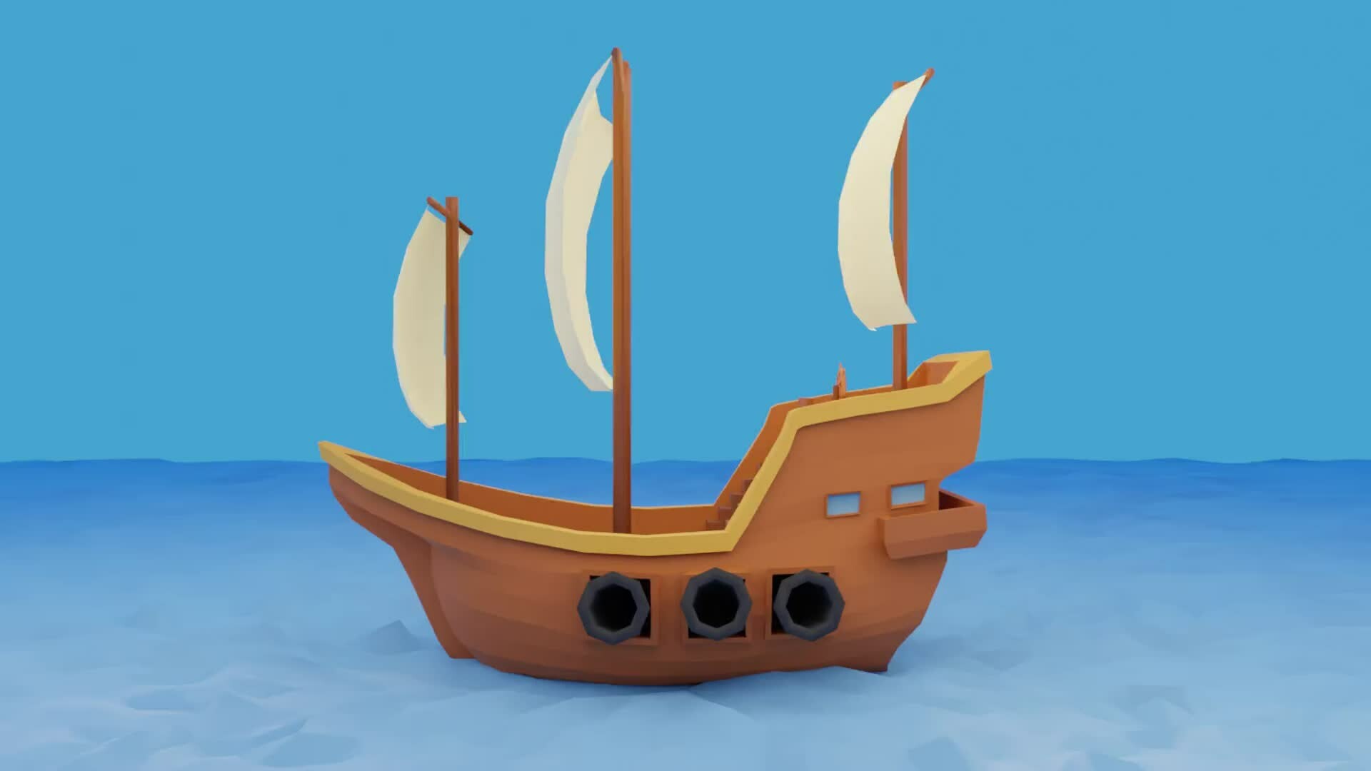 ArtStation - Lo-poly Ship