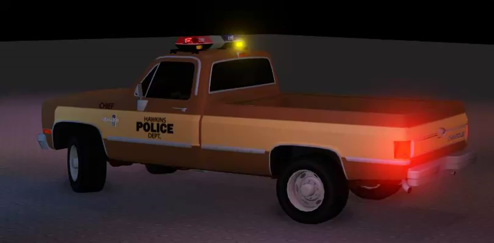 ArtStation - Stranger Things: Knockoff Hawkins Police Truck