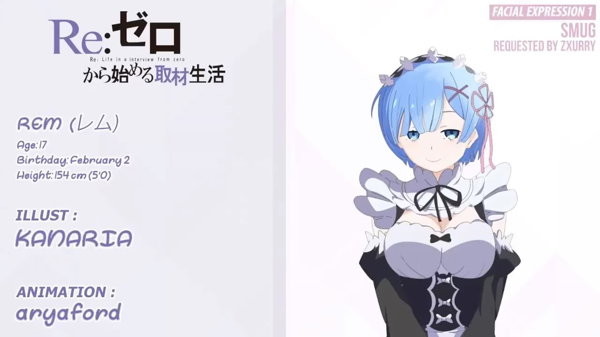 ArtStation - Live2D Showcase, REM from Re：ゼロから始める異世界生活