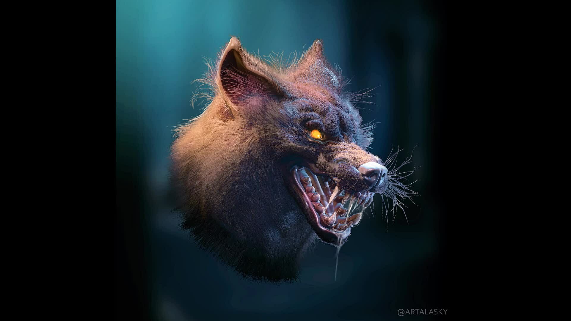 ArtStation - Wolf Splash