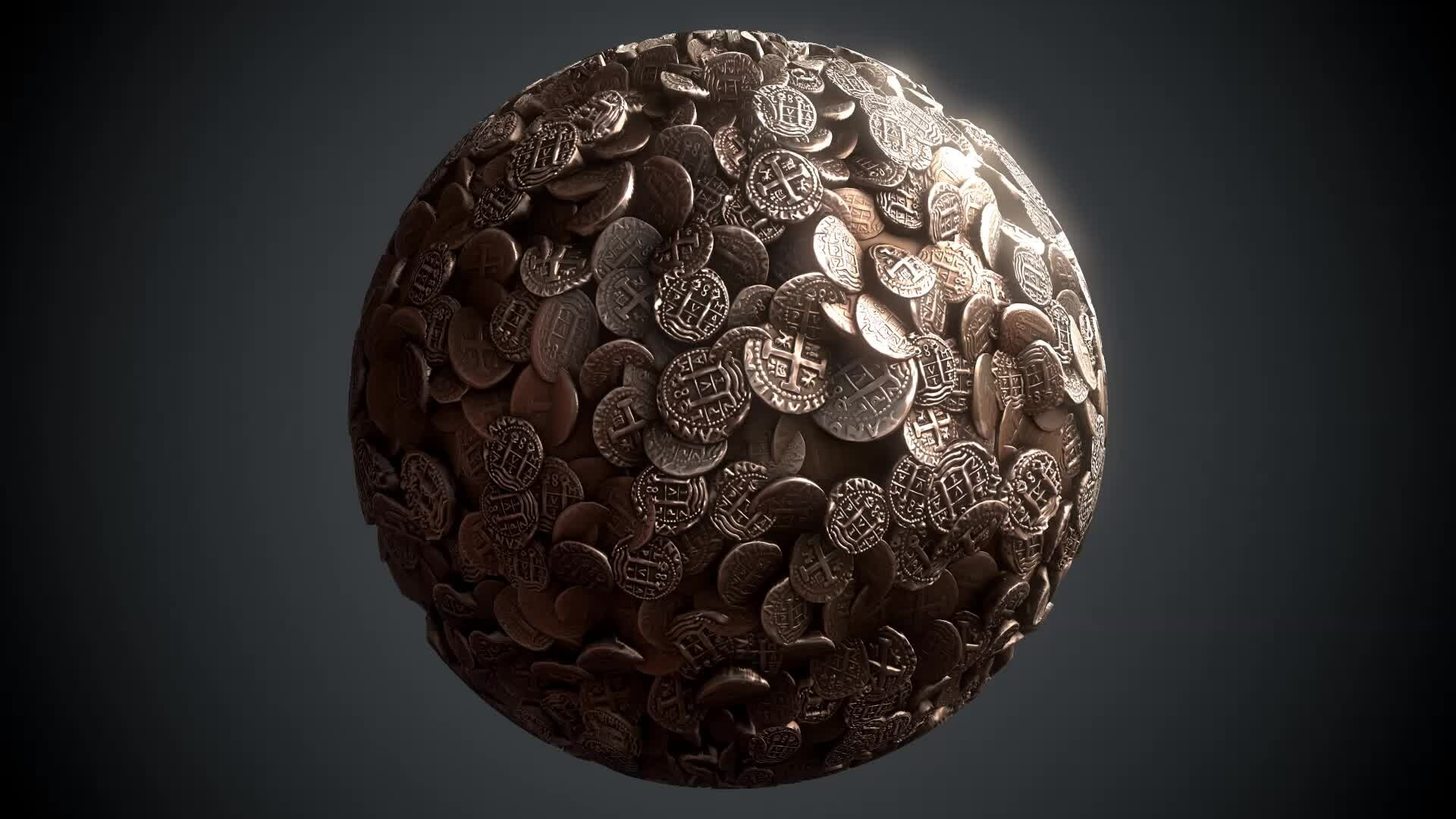 ArtStation - Silver coins treasure