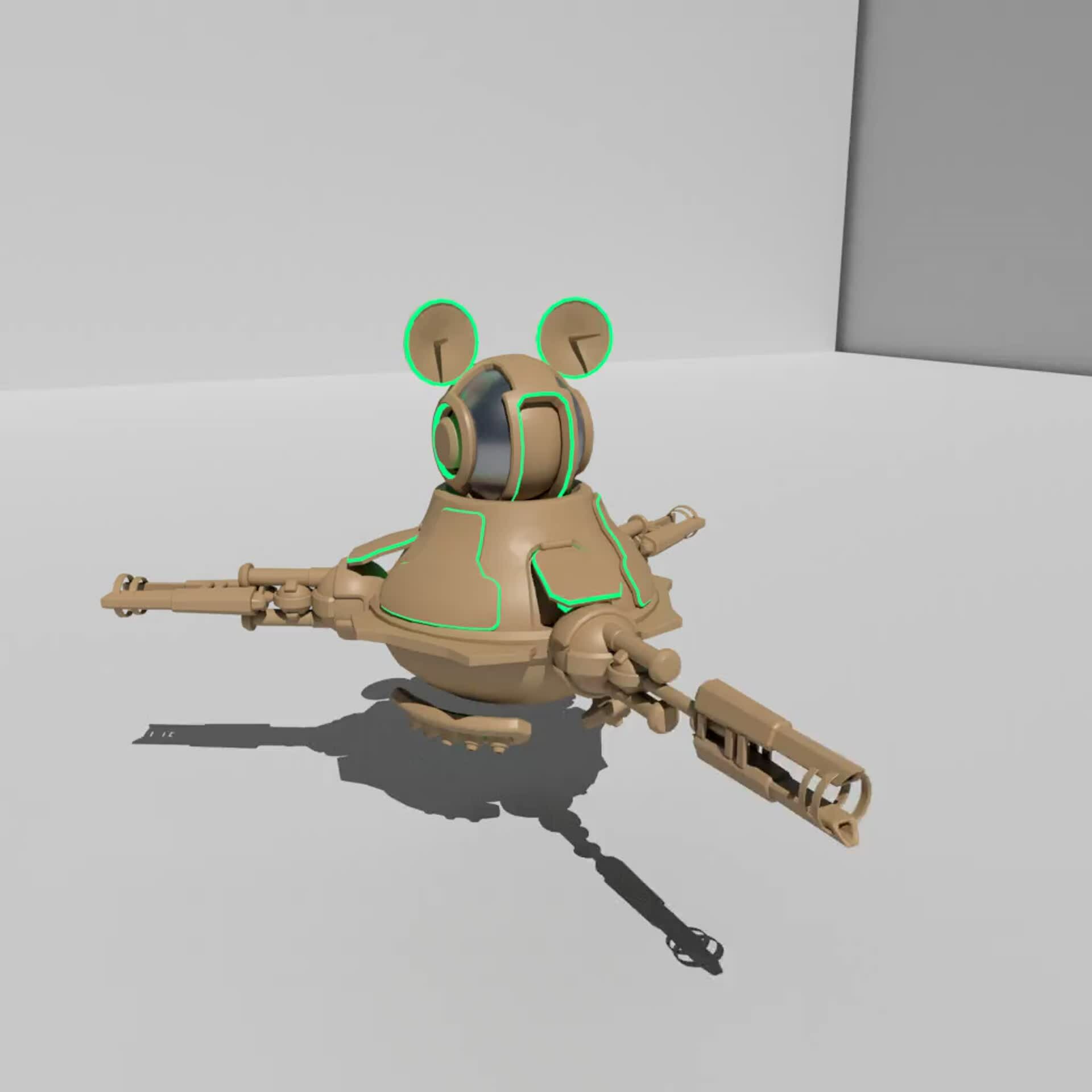 ArtStation - Robot Firing Animation (Untextured)