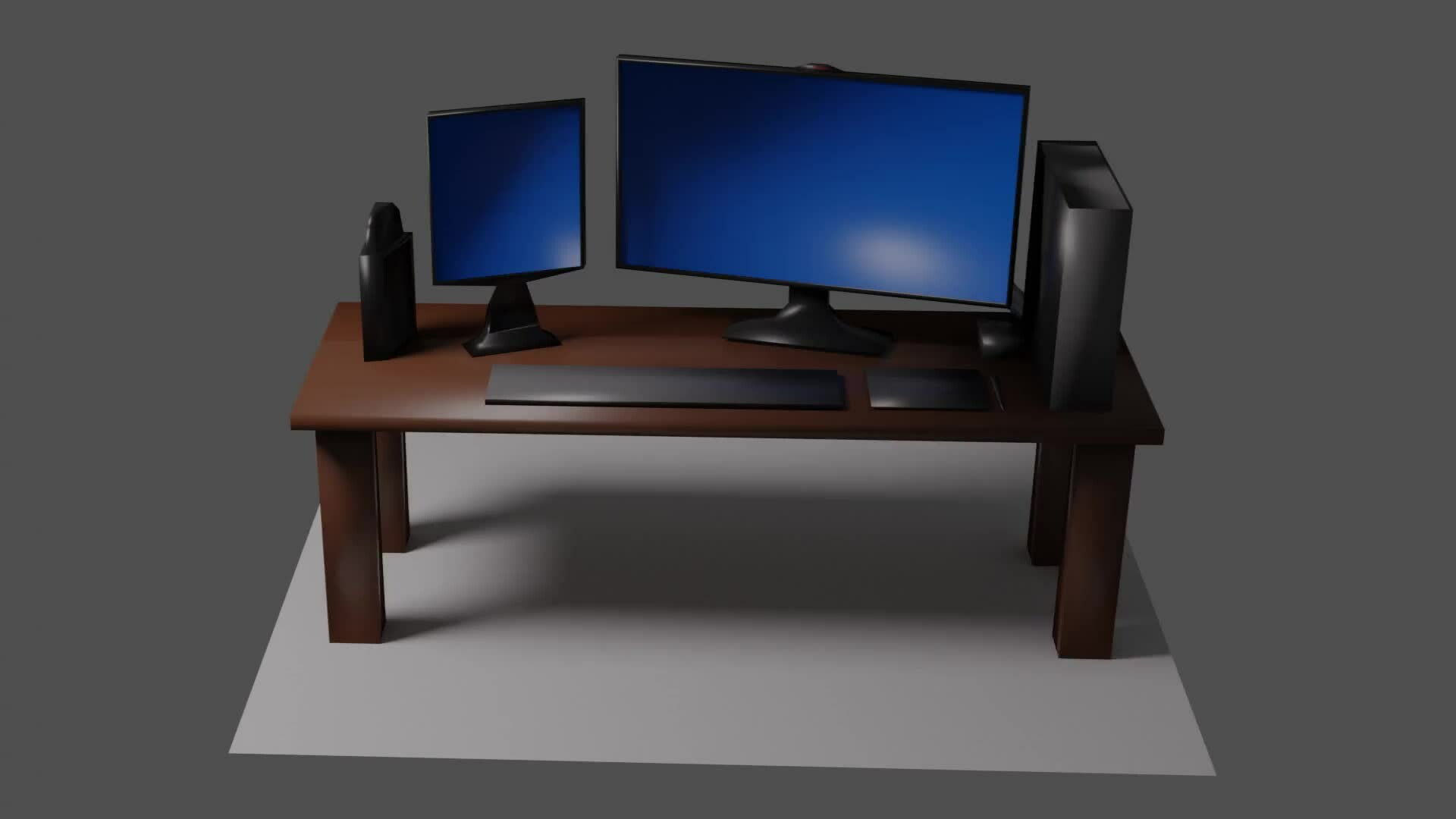 ArtStation - 3d destop with cool pc pc