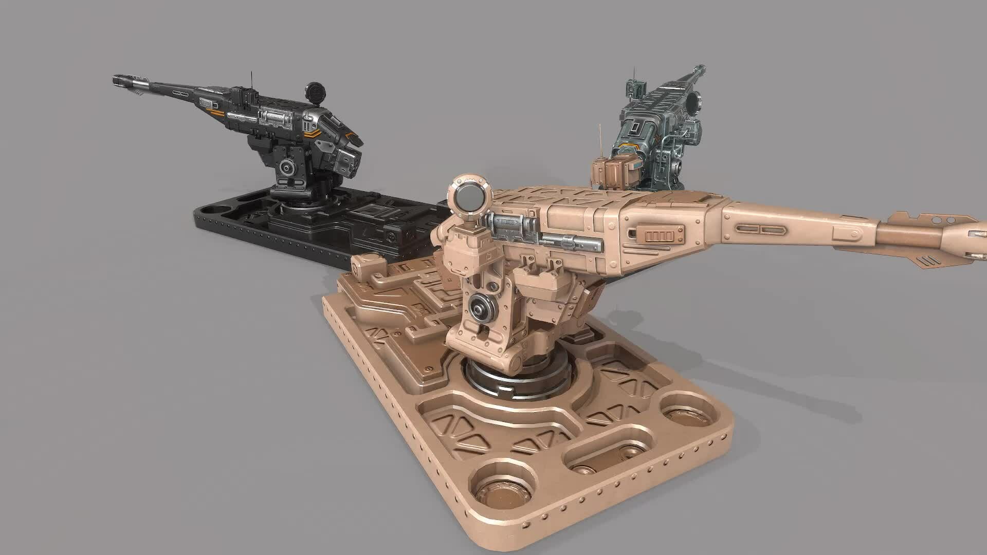 ArtStation - Autocannon - Remote control system weapons