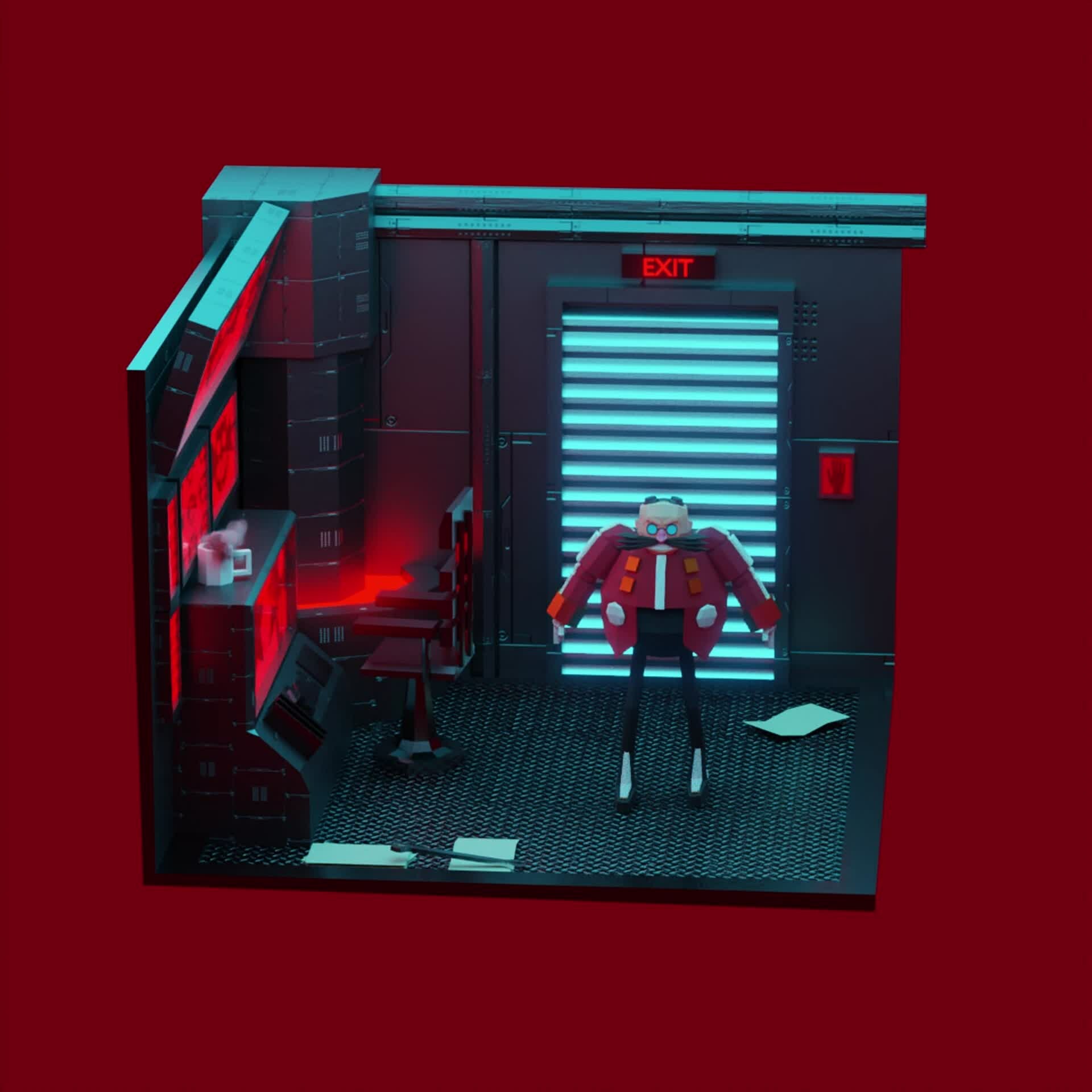 ArtStation - Eggman's Lair (Low-Poly)