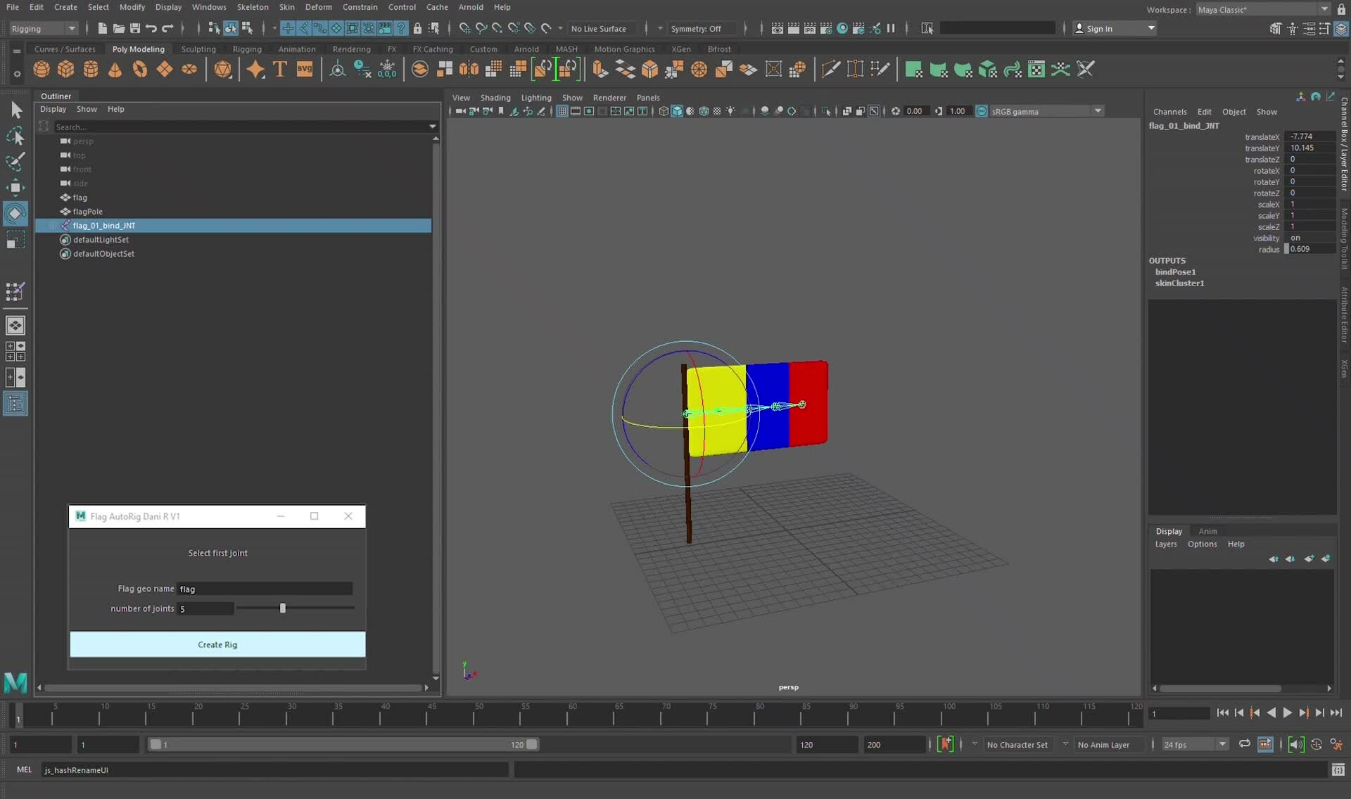 ArtStation - Flag rig script