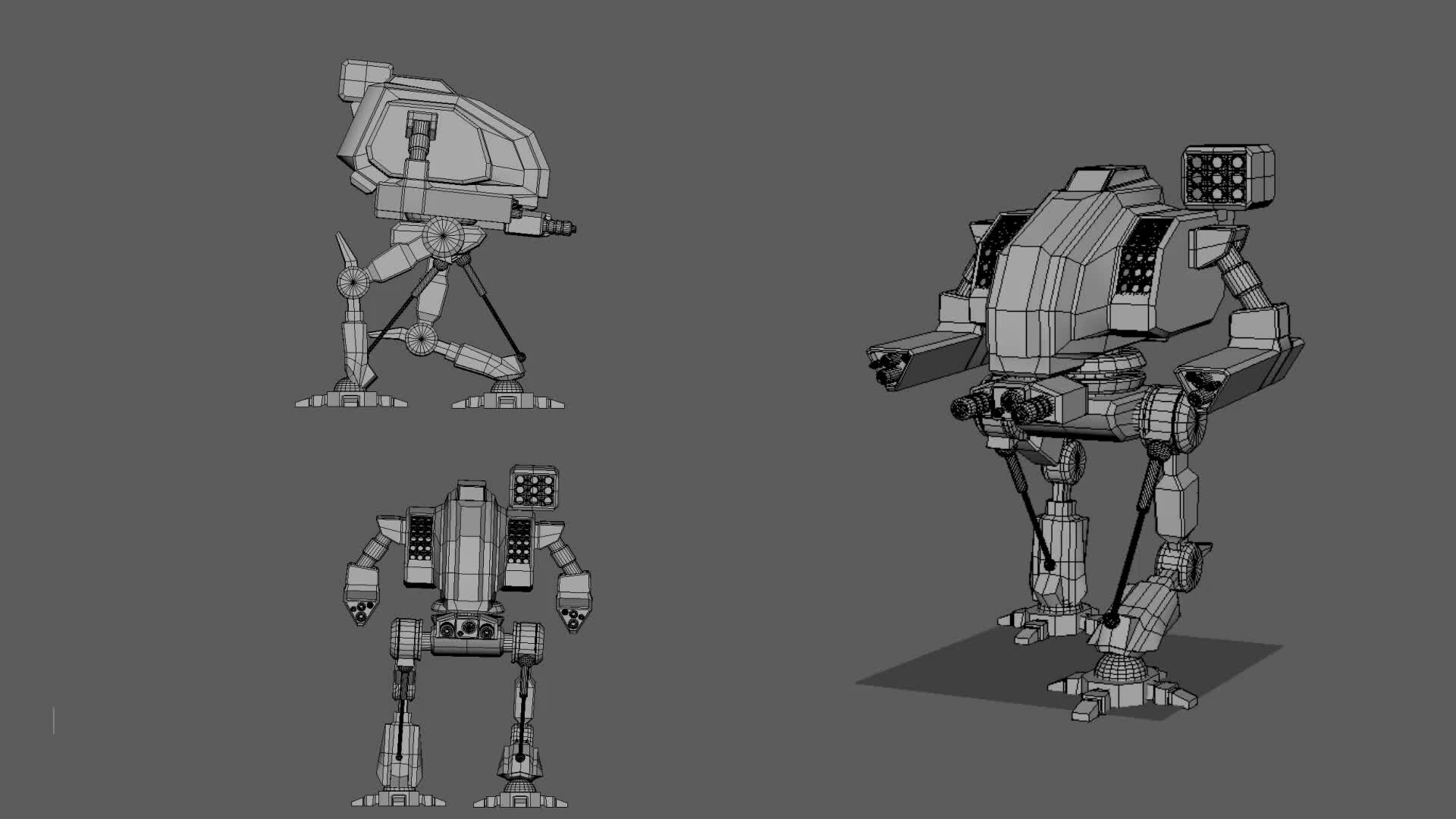 ArtStation - Bipedal mecha walking and running
