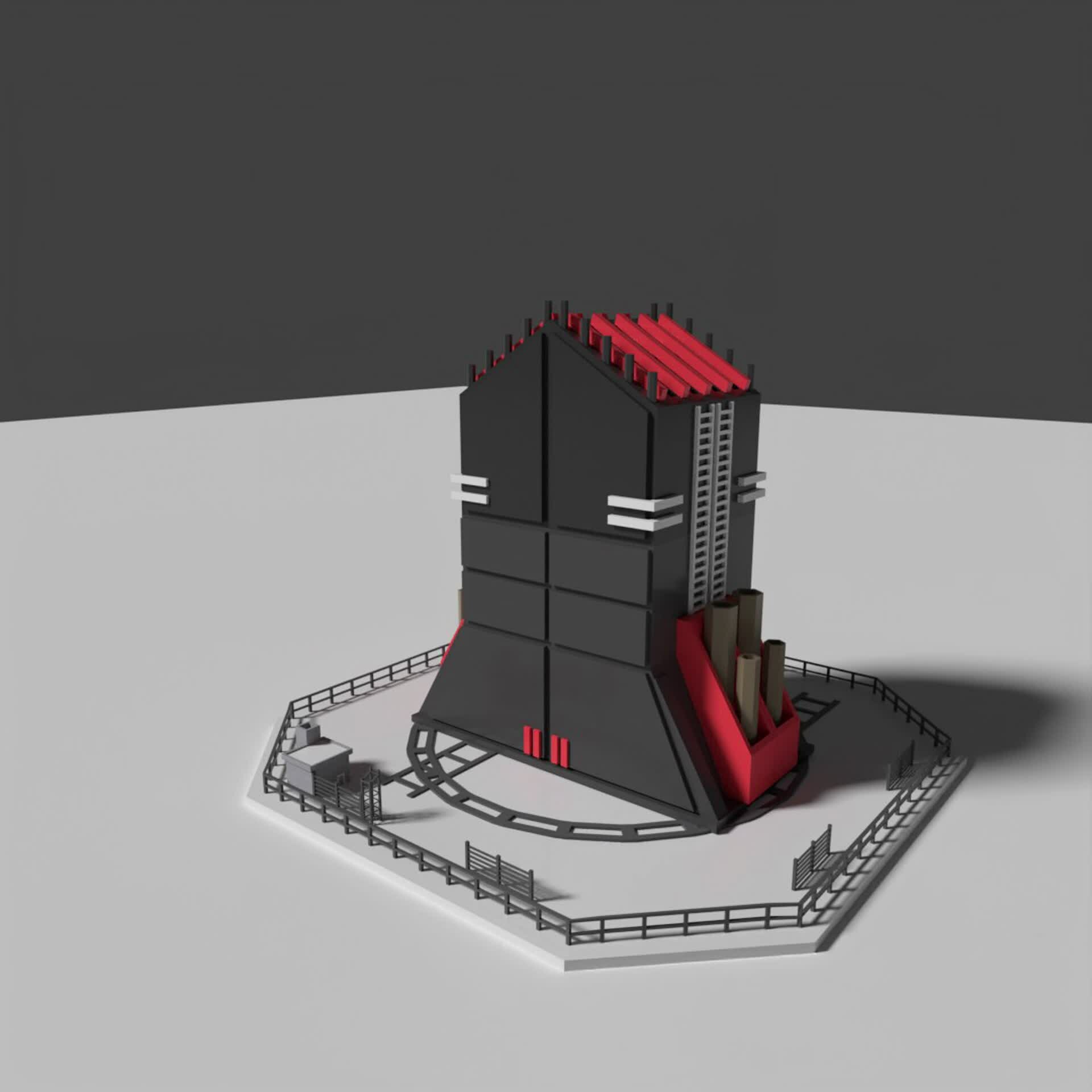 ArtStation - Lowpoly Nuclear Bomb animation from Red Alert 2