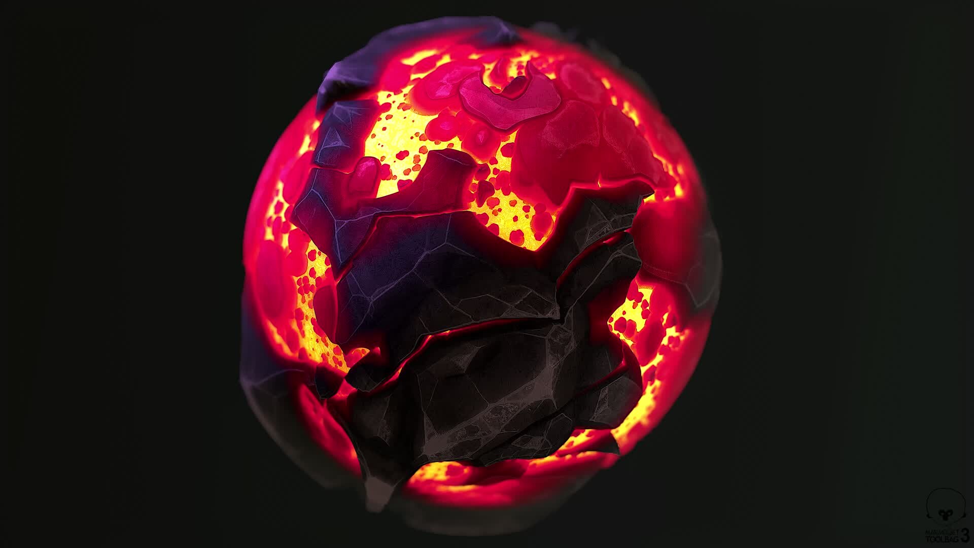 ArtStation - PBR Stylized Molten Moon