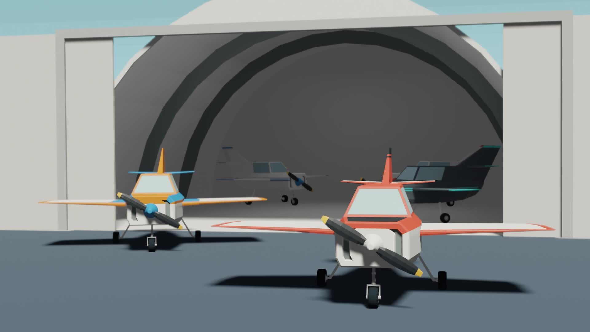 ArtStation - Little low poly airplane - startup