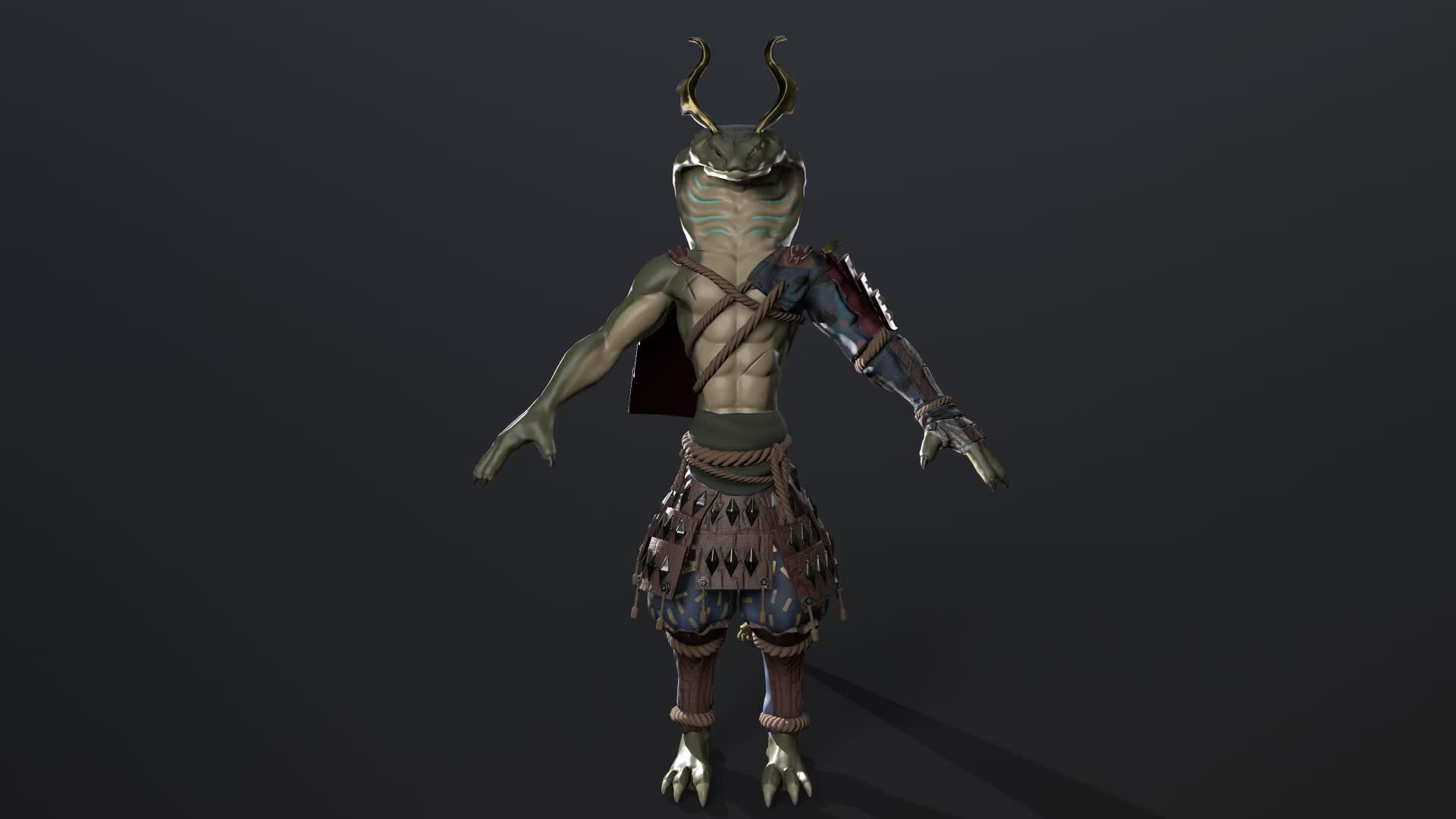 ArtStation - Lizard Character in a Samurai attire