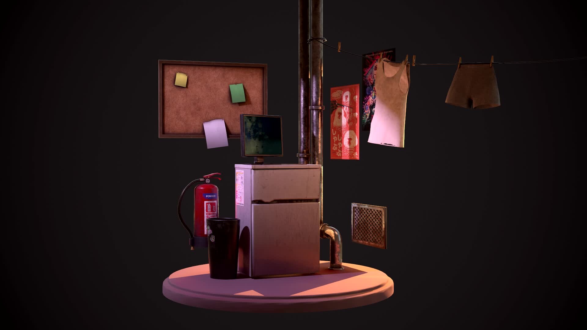 ArtStation - Student Dorm 1/2 (Game Assets)