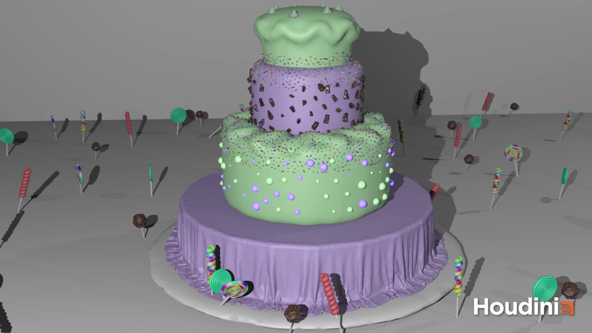 ArtStation - Houdini - Cake/Candy